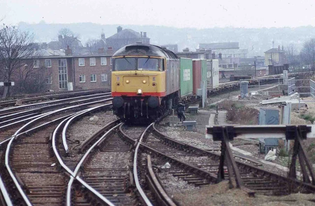 35MM SLIDE BR British Rail Diesel Loco Class 47 47301 rochester divert ...