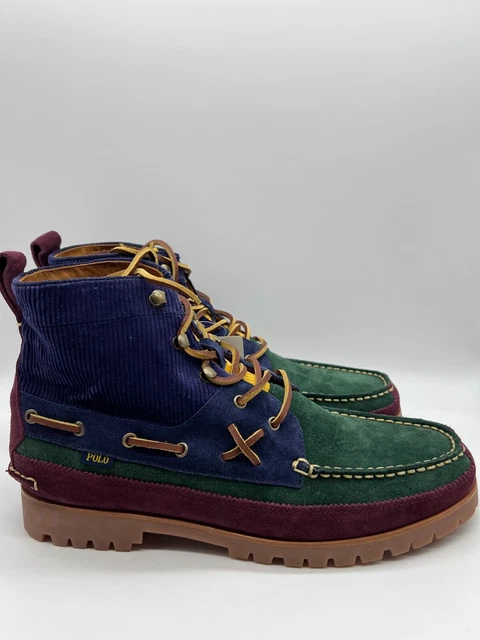 POLO RALPH LAUREN Ranger Mid Color Blocked Suede Boot Men's Size 11.5 £ ...