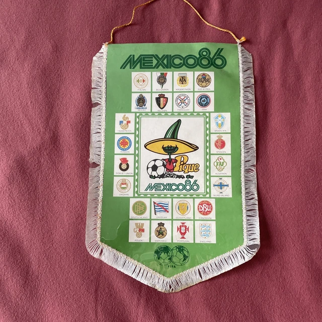 WIMPEL FUSSBALL WELTMEISTERSCHAFT 1986 Mexiko Sammeln Brasilien ...