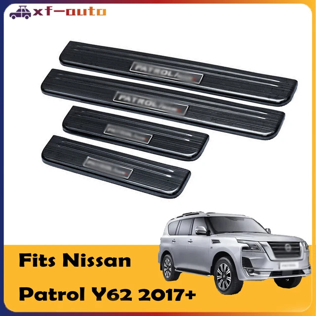 4PCS DOOR SILL Scuff Molding Trims Plates Fits for Nissan Patrol Y62 ...