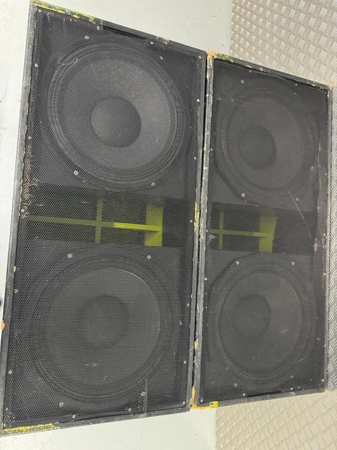 PAIR OF DOUBLE loaded 18" Reflex Box loaded with pd186 mk1 speaker £720 ...