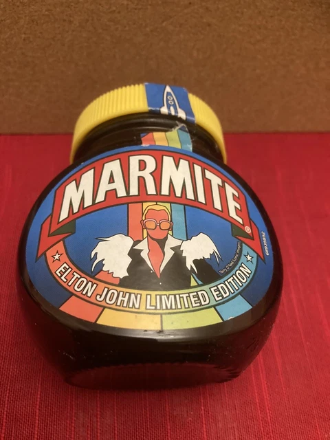 MARMITE ELTON JOHN 250g Empty Jar Limited Edition APR24 AIDS Foundation ...