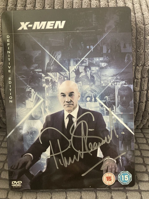 X-MEN DVD STEELBOOK Signed By Patrick Stewart Professor X Xavier Marvel ...