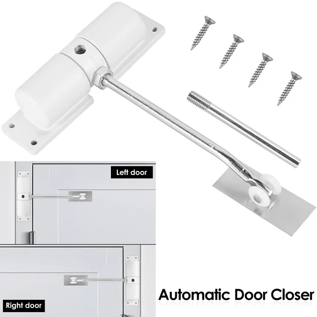AUTOMATIC DOOR CLOSER Mounted Door Closer Spring Loaded Auto Adjustable ...
