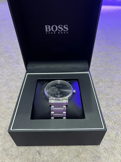 HUGO BOSS 1513596 Black Oxygen 42mm Stainless Steel Men's Casual Watch ...