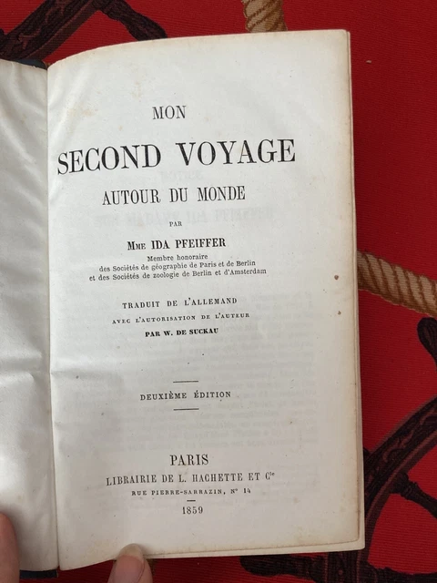 IDA PFEIFFER SECOND Voyage Autour Du Monde Carte 1859 EUR 45,00 ...
