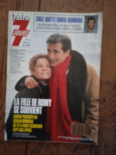 MAGAZINE TÉLÉ 7 jours de 1989 - Sarah Biasini, Daniel Biasini, Romy Schneider EUR 5,00 - PicClick FR