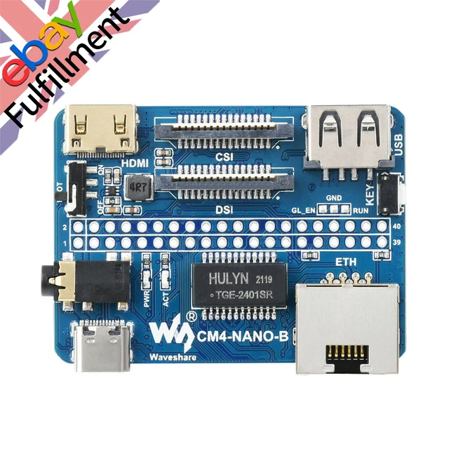 5V 56 × 41mm Nano Base Board (B) for Raspberry Pi Compute Module 4 £19. ...