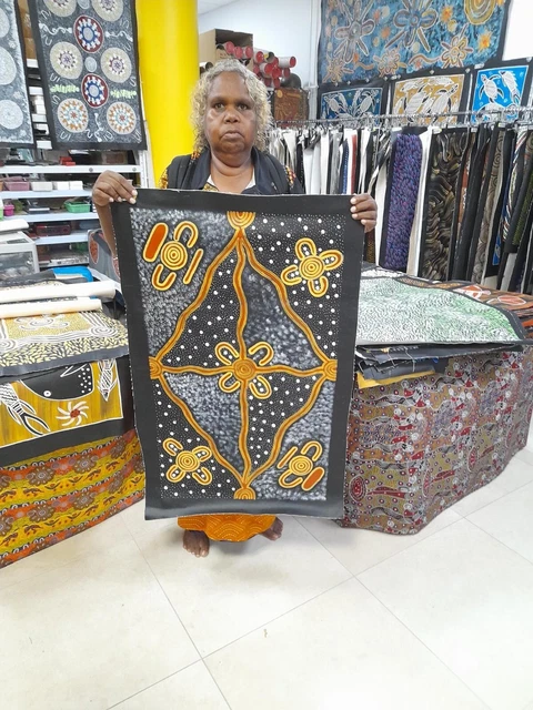 SHARON BUTCHER ABORIGINAL Artist Painting WOMEN'S DREAMING Papunya ...