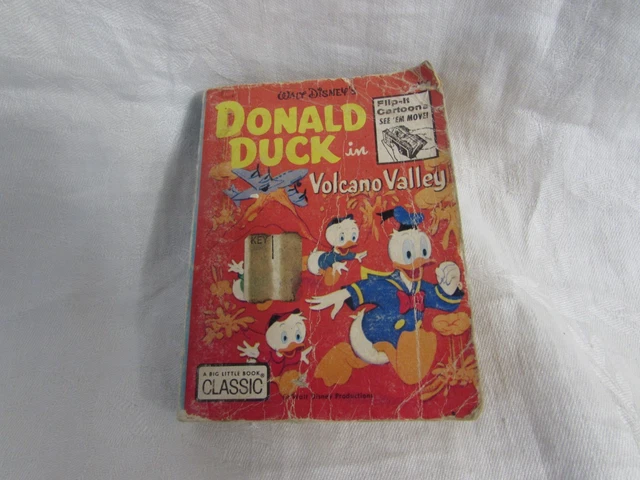 1973 BIG LITTLE Book Donald Duck Volcano Valley Whitman illustrated BLB ...