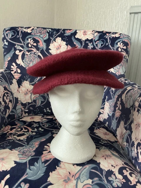 REPRO TUDOR DARK Red Woollen Hat Beret, Larp Cosplay £5.43 - PicClick UK