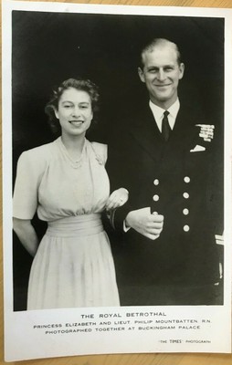 THE ROYAL BETROTHAL Princess Elizabeth & Lt. Philip Mountbatten Tuck The Times £3.50 - PicClick UK