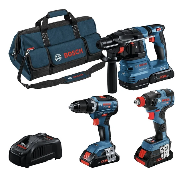 BOSCH PROFESSIONAL COMBO Kit 18V-Set: GSR 18V-55, GDX 18V-200 ...