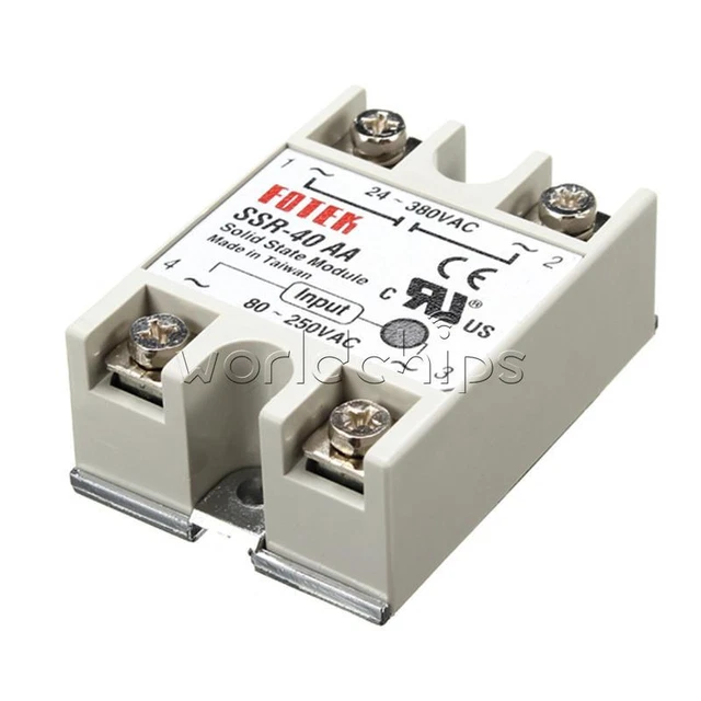 SSR-40AA 40A SOLID State Relay Module 80-250V AC / 24-380V AC W $4.16 ...