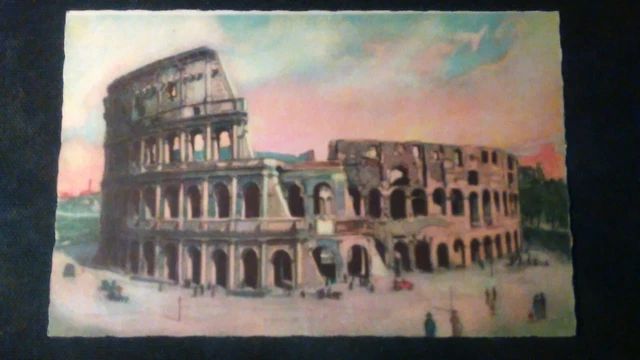 BELLA CARTOLINA ANTICA antica Roma Roma Colosseo Colosseo rovina ungel ...