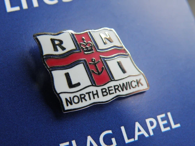 RNLI PIN BADGE North Berwick Lifeboat Station New On Card Unused Enamel ...
