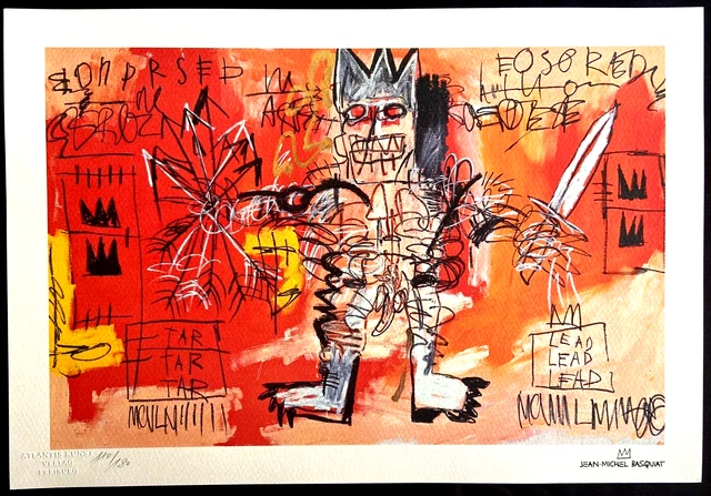 JEAN-MICHEL BASQUIAT LITOGRAFIA 1987-(Damien Hirst Andy Warhol Keith Haring ^ EUR 260,00 ...