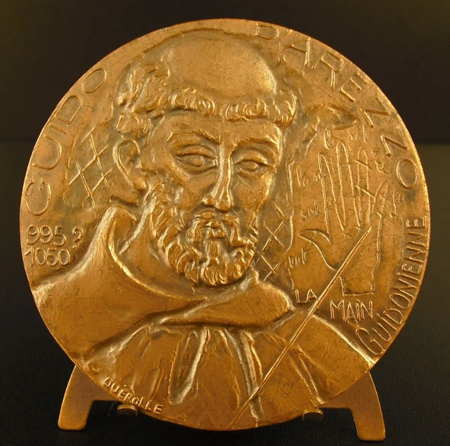 MEDAL GUY GUIDO D'Arezzo the Named Aretinus Monaco Monk Musician Music ...