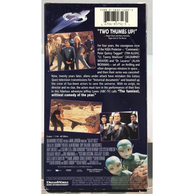 GALAXY QUEST VHS 1999 Tim Allen Sigourney Weaver Alan Rickman ...