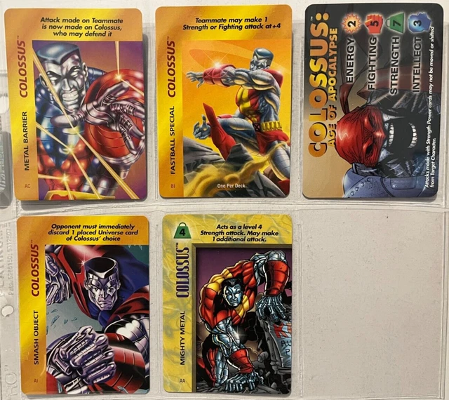 OVERPOWER MARVEL COLLECTIBLE Card Game - Colossus Character Cards Set ...