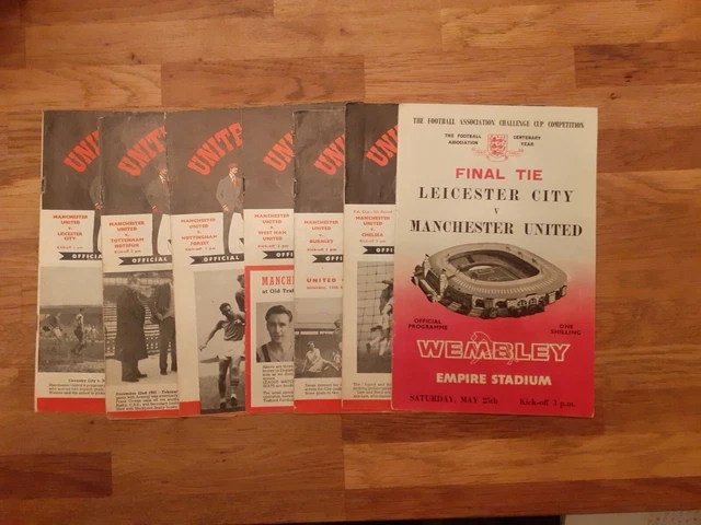 MANCHESTER UNITED PROGRAMMES 1962/63 ×7 bulk £15.00 - PicClick UK