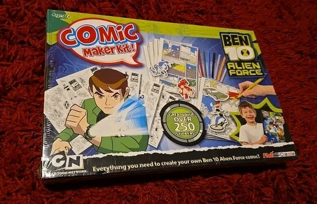 BEN 10 ALIEN Force Cartoon Network Comic Maker Kit 250 Stickers ...