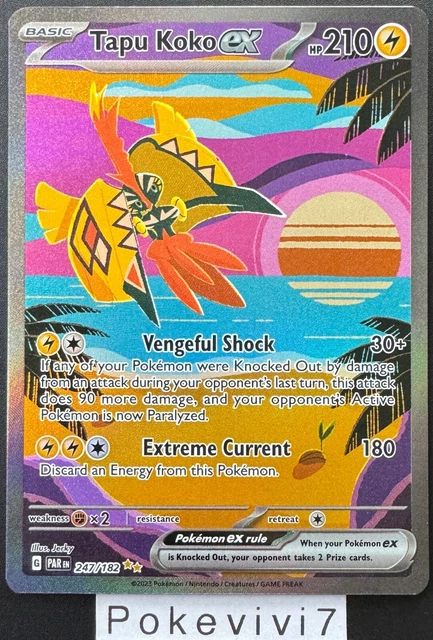 CARTE POKEMON TOKORICO / TAPU KOKO 247/182 EX FA SV4 PAR EN ANGLAIS NEUF EUR 19,90 - PicClick FR