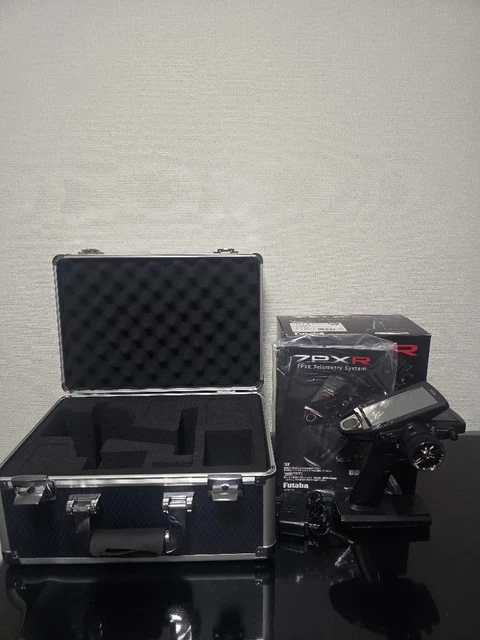 FUTABA 7PXR TRANSMITTER RC Radio w/ Aluminum Case Key Box Manual No RX ...