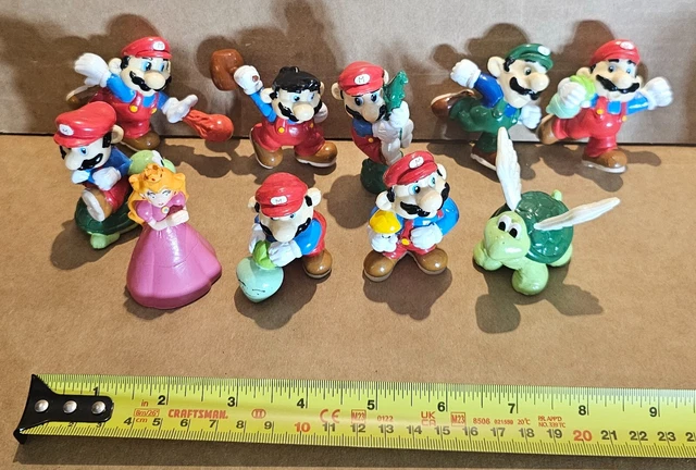 VINTAGE NES MARIO Bros & Super Mario PVC Figures x10 Excellent ...