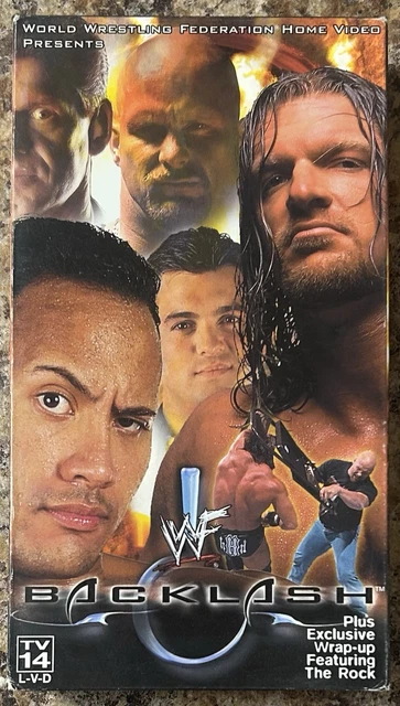 WWF WWE BACKLASH 2000 Wrestling VHS Video Tape, The Rock, Triple H ...