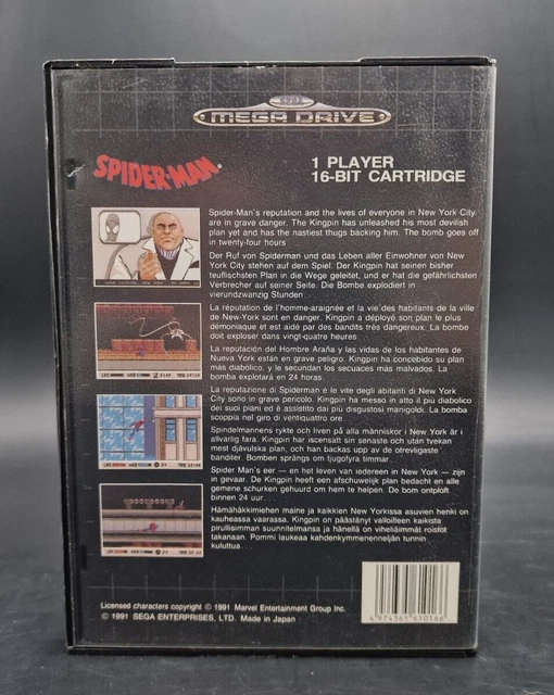 SPIDER-MAN SPIDERMAN - SEGA Megadrive Mega Drive - Complet - PAL Très ...