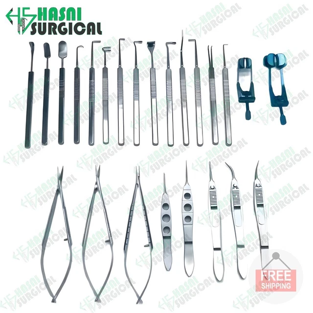 OPHTHALMIC EYE MICRO Surgery Surgical Instruments Set Of 24-Pcs £110.41 ...