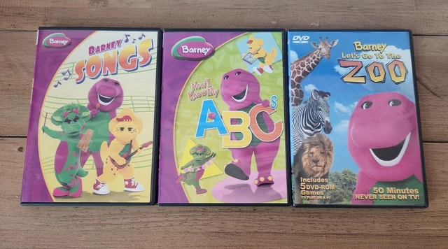 LOT VINTAGE BARNEY: 3 DVD ( ABC's, ZLets GOTO THE ZOO, Songs 1999- 2004 ...