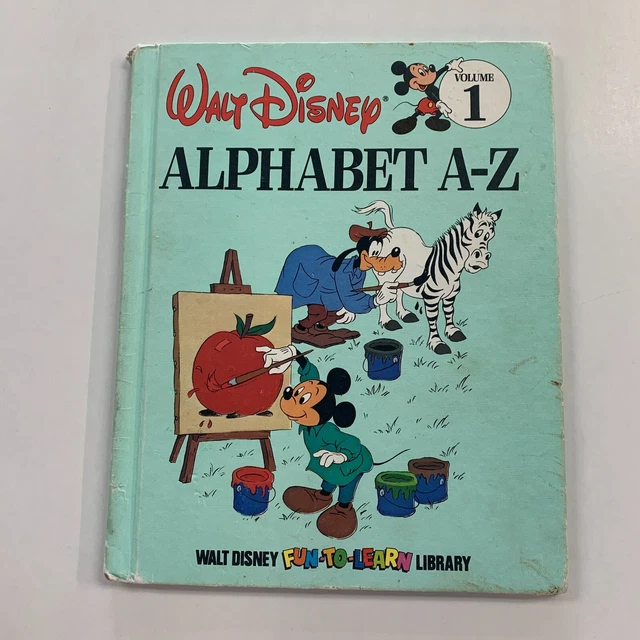 WALT DISNEY FUN To Learn Library - Alphabet A-Z Book Volume 1 1983 $9. ...