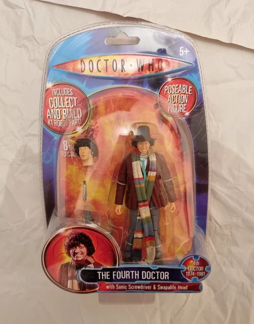 DOCTOR WHO FOURTH Action Figure Set Plus K1 Collect & Build Piece 4Th ...
