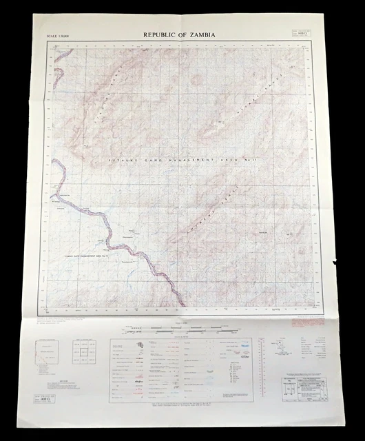 ZAMBIA MAP AFRICA Eastern Province Petauke Reserve Luano Government ...