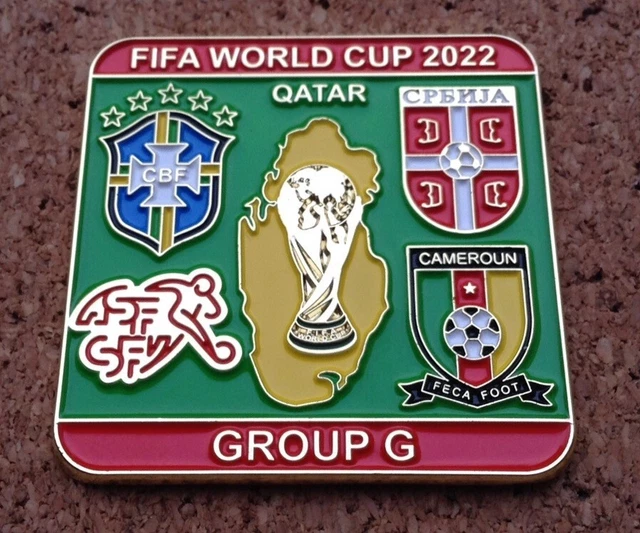 FIFA WORLD CUP QATAR 2022 GROUP G PIN/BADGE[Brazil,Serbia,Switzerland ...
