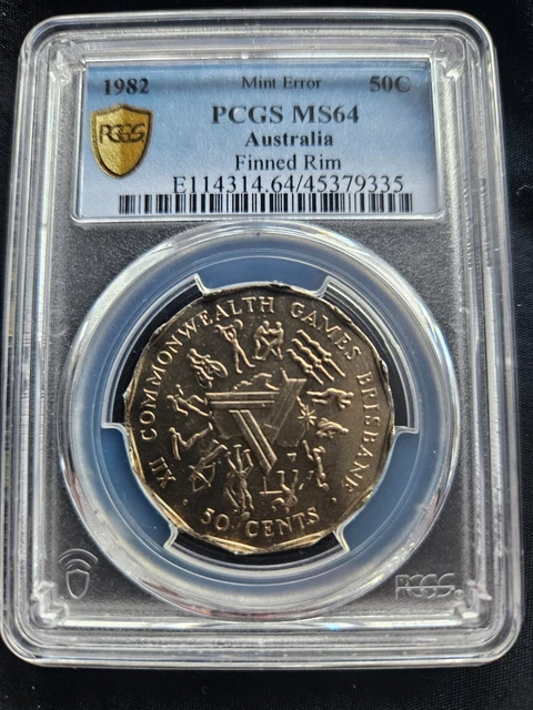1982 50 CENT Mint Error Coin. Ramstrike, Finned rim. PCGS MS64 $1,500. ...