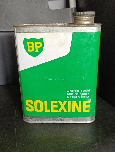 ANCIEN BIDON 2L . Bp Solexine . Solex Mobylette .Oil Can Motor. Bidon ...