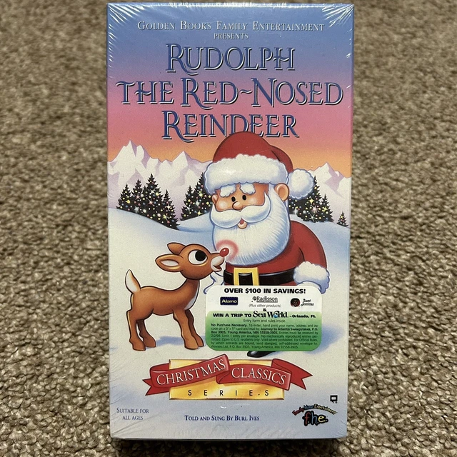 VINTAGE RUDOLPH THE Red-Nosed Reindeer VHS Tape Burl Ives Christmas ...