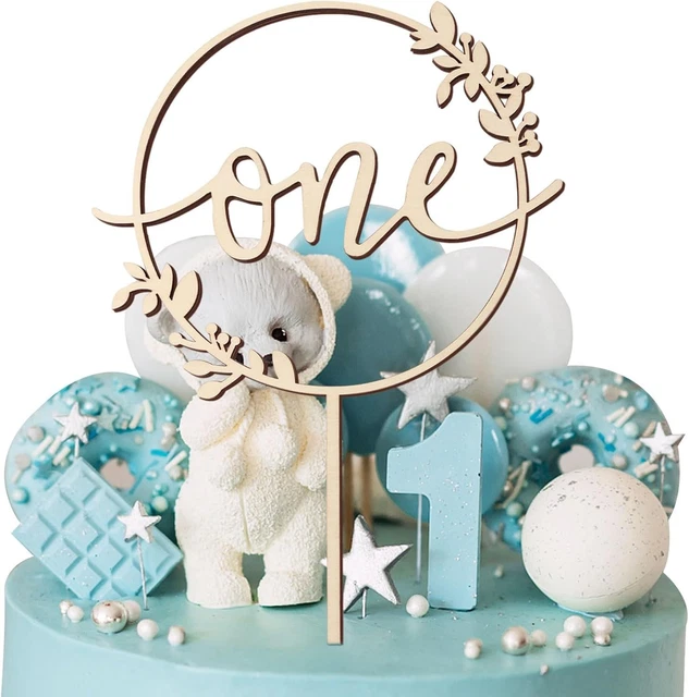 CAKE TOPPER ONE Gâteau Topper en Bois pour Baby Shower Communion ...
