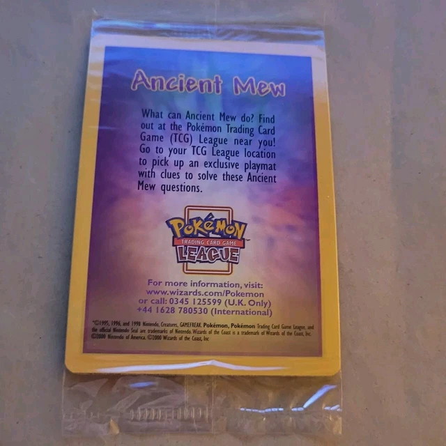 VINTAGE POKEMON PROMO Card - Ancient Mew Card (Holofoil) -(Sealed) V ...