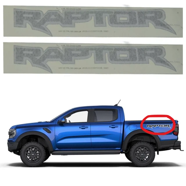 GENUINE FORD RANGER Raptor Next Gen "RAPTOR" Decal Stickers Pair LH ...