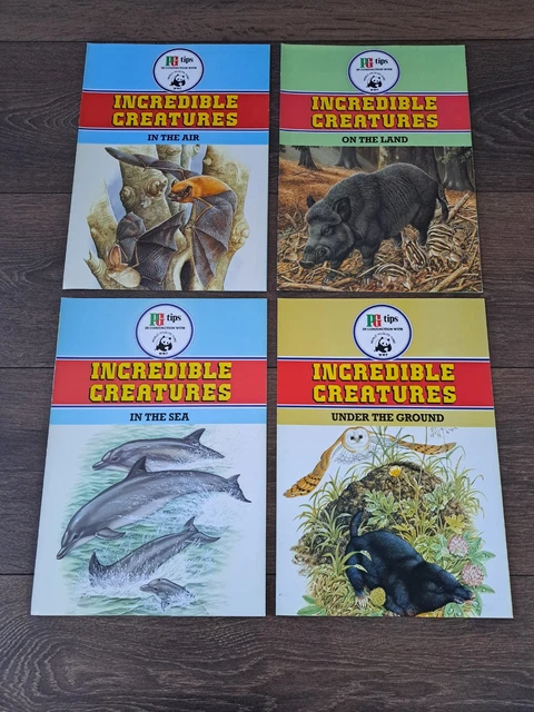 VINTAGE PG TIPS Wallcharts And Trading Cards Incredible Creatures WWF ...