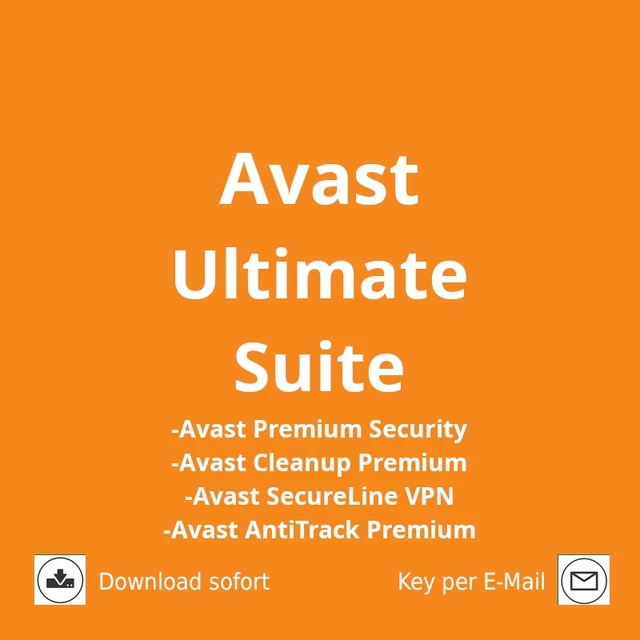 AVAST ULTIMATE SUITE 2026 inkl. unbegr. VPN 3 Geräte, 1 Jahr, Download ...