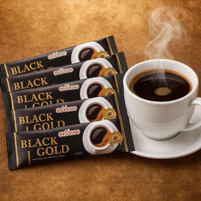 PREMIUM INSTANT BLACK Coffee with Ginseng Rich, Bold, and Energising ...
