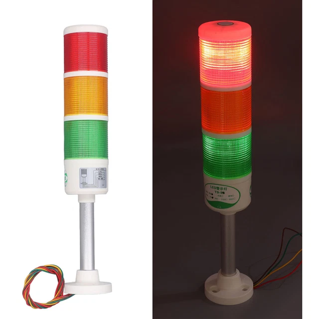 (12V)COLUMN TOWER INDICATOR Lamp LED Tower Light 3-Layer Aluminum Alloy ...
