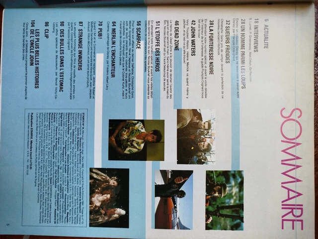 STARFIX MAGAZINE N° 14 - 1984 Scarface Dead Zone Ridley Scott L'Etoffe ...