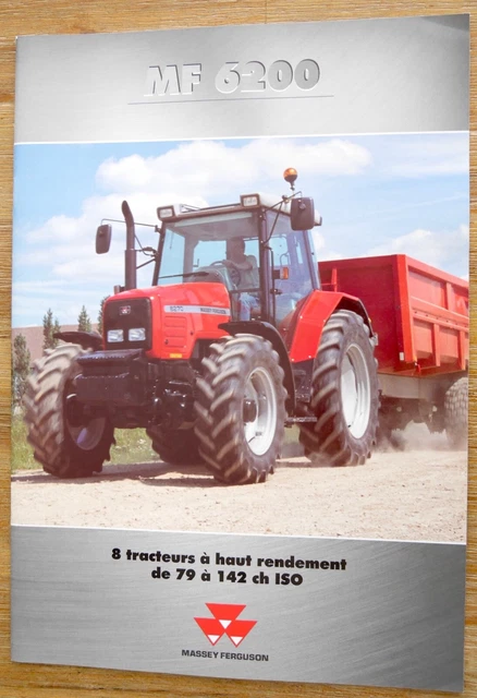 PROSPECTUS BROCHURE CATALOGUE massey ferguson tracteur série mf 6200 / 8200 EUR 5,99 - PicClick DE