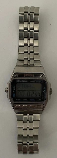 SEIKO ALARM CHRONOGRAPH D229-5000 Silver Wave Collection 192769 ...